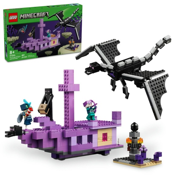 Lego | Toys | Lego Minecraft Ender Dragon Set Purple And Black | Poshmark